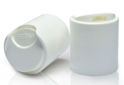 Smooth Disc Top Cap - Black/White - 20-410/24-410 - Ki Aroma